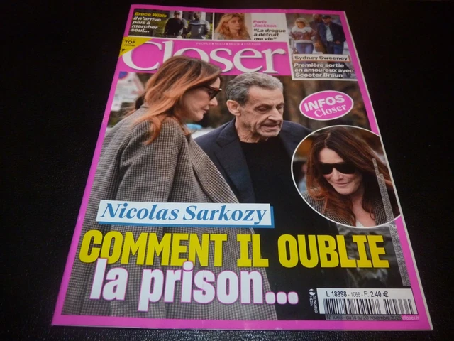 REVUE &CLOSER N°1066 - 2025" Nicolas SARKOZY, Bruce WILLIS, Paris JACKSON EUR 3,95 - PicClick IT