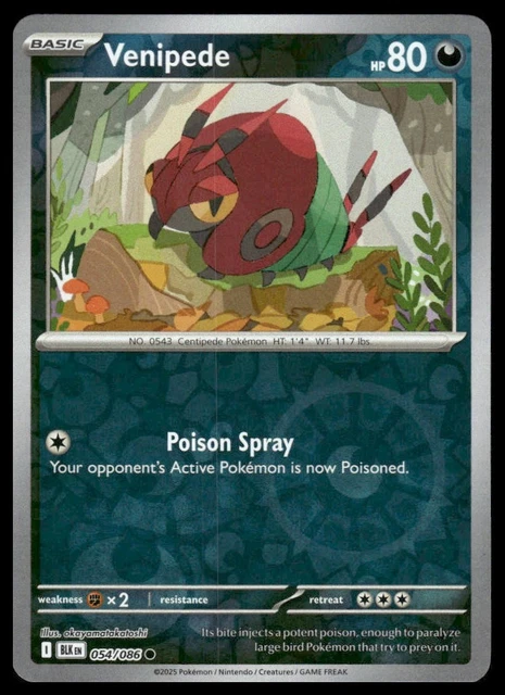 POKEMON SV: BLACK Bolt #054/086 Venipede HOLO £1.64 - PicClick UK