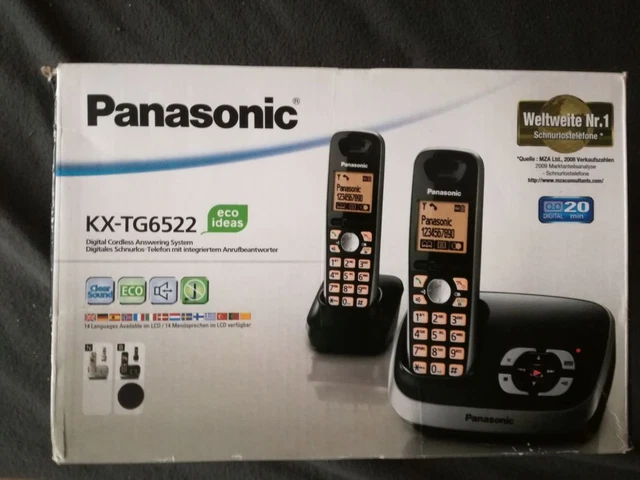 NEU 2 MOBILTEILE DECT-Telefon Panasonic KX-TG 6522 eco Global Nr. 1 EUR ...