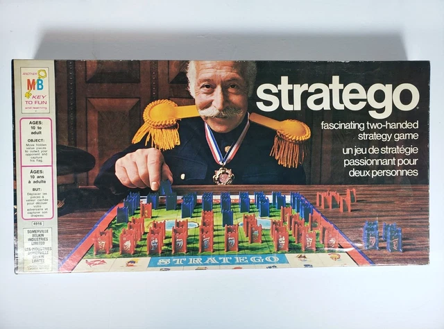 1975 STRATEGO VINTAGE Board Game Strategy COMPLETE (English & French ...