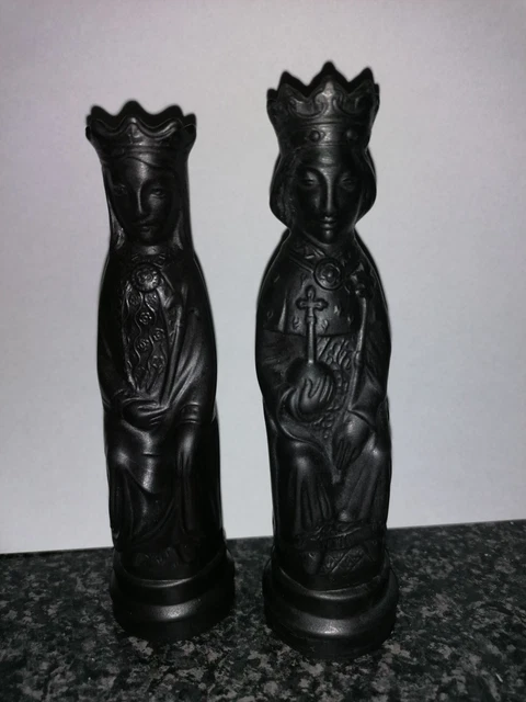 WEDGWOOD VINTAGE CHESS Pieces King Queen Black Basalt £26.71 - PicClick UK