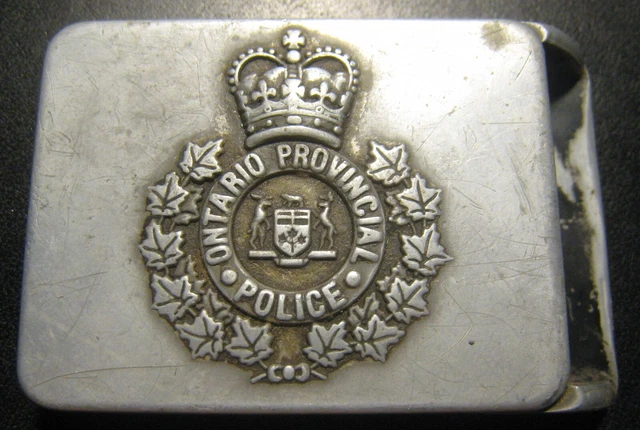VINTAGE C. 1970TH Canada Ontario Provincial Police OPP Uniform Buckle ...