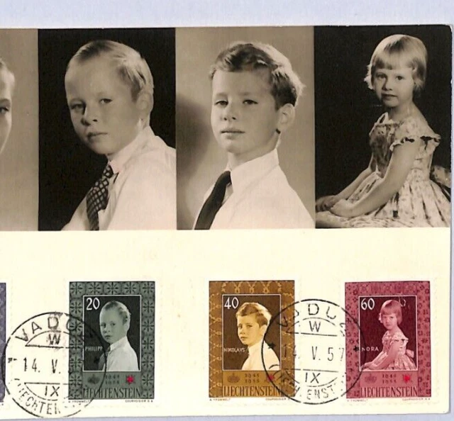 LIECHTENSTEIN POSTCARD VADUZ MAXI CARD ROYALTY 1957 {samwells-covers ...