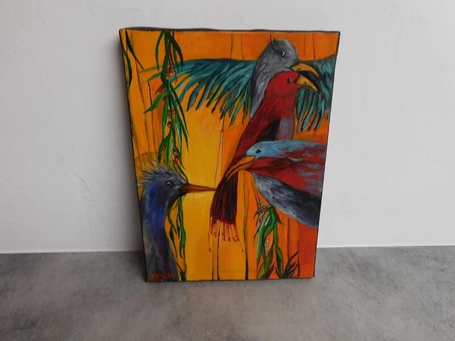 BIRD PAINTING SIGN Mbc14 Marie Bermon Caussatieres $97.85 - PicClick CA