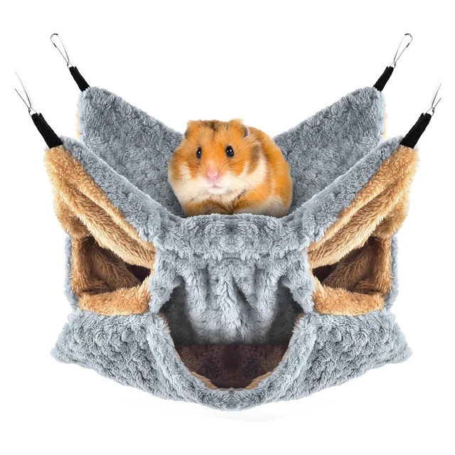 2X(SMALL ANIMALS HAMMOCK, Ferret Sugar Glider Triple Bunk Bed Cage ...