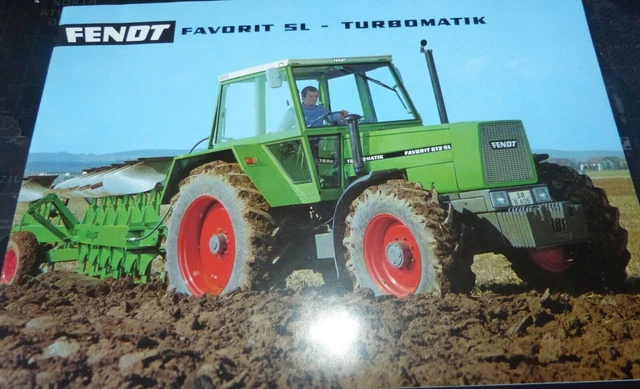 FENDT FAVORIT SL-TURBOMATIK 90 PS-150 PS alter Prospekt- Technische ...