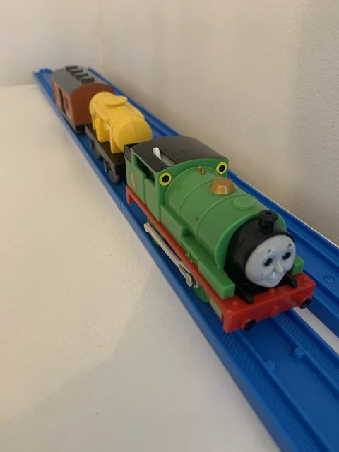 TOMY TRACK MASTER Percy Train with Trucks, thomas the tank engine £13. ...