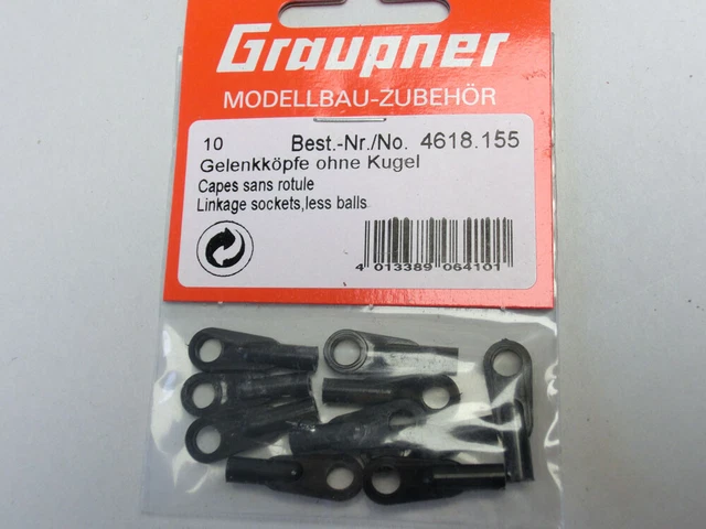 ERSATZTEIL 10X GELENKKOPF Graupner Uni Mechanik 2000 Hubschrauber Heli ...