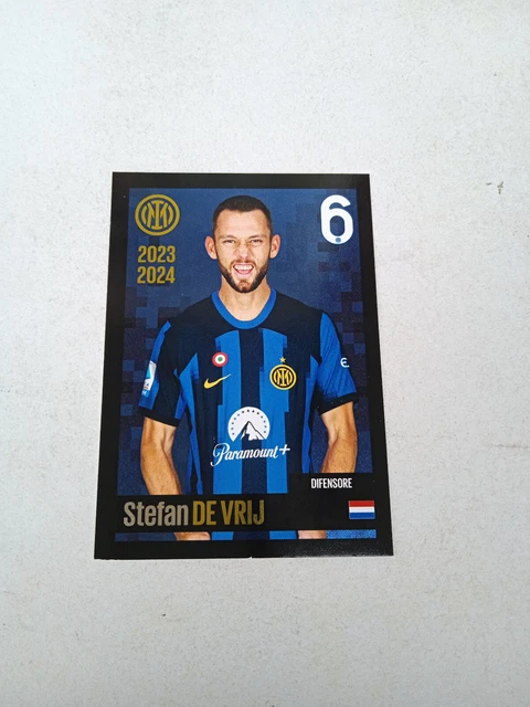 INTER 2023-2024 OFFICIAL Sticker Collection Card N. I 4 *Stefan De Vrij ...