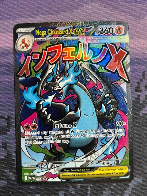 MEGA CHARIZARD X ex 023 Pokemon Mega Evolutions Promo Near Mint Card NM ...