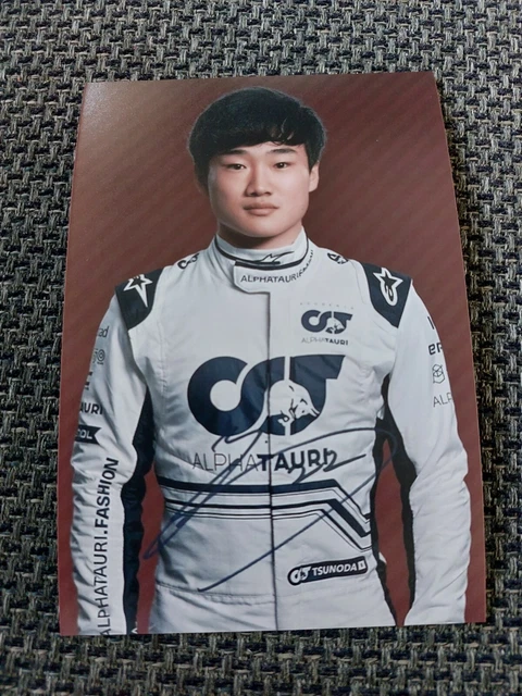 YUKI TSUNODA (JAPAN) # ALPHA TAURI RACING F1 - 6x4 SIGNED PHOTOGRAPH ...