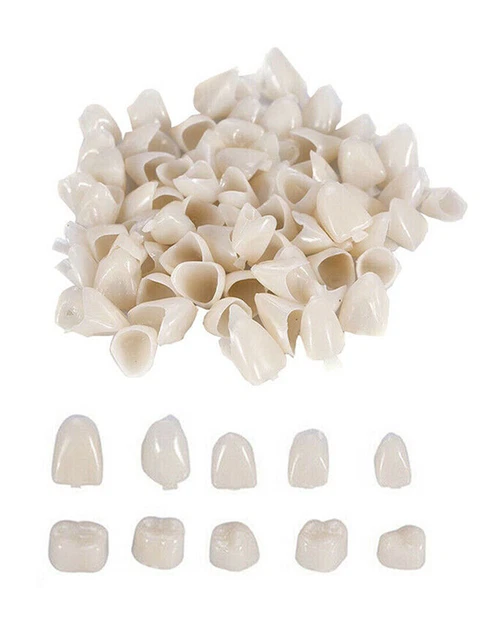 TEMPORARY CROWNS POSTERIORS Anterior Molar Resin Tooth Teeth Caps ...