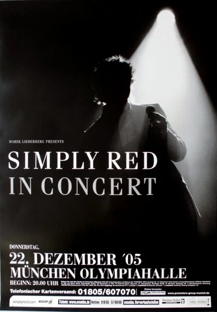 SIMPLY RED - 2005 - Plakat - Live In Concert Tour - Poster - München £ ...