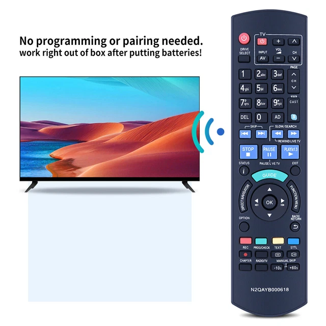 N2QAYB000618 FERNBEDIENUNG FÜR Panasonic HDD DVD IR6 Recorder DMR-HW100 ...