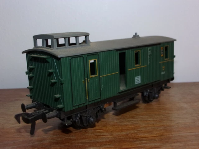 HO 1/87 WAGON DRG Fleischmann 5000 Güterwagen Bahnpost fourgon postal à ...