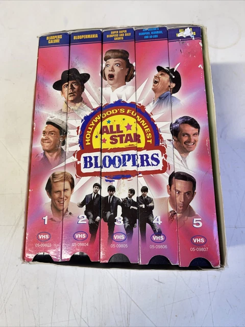 5 VHS BOX Set Hollywood Funniest All Star Bloopers Collector Edition ...