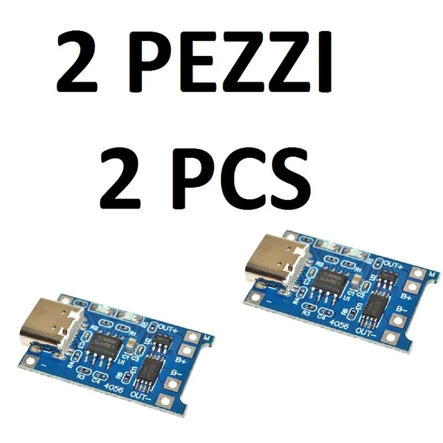 TP4056 MODULO CARICA Batterie Litio Usb Type-C 5V 1A 18650 ...