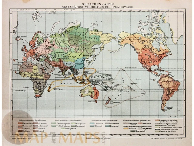 WORLD LANGUAGE MAP Old map mappa linguistica Meyer 1905 EUR 22,89 ... WORLD LANGUAGE MAP Old map mappa linguistica Meyer 1905 EUR 22,89 ...