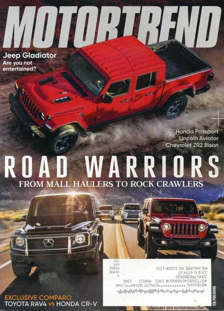 MOTOR TREND FEBRUARY, 2019 CR-V vs RAV4, Rubicon vs Discovery vs Lexus ...