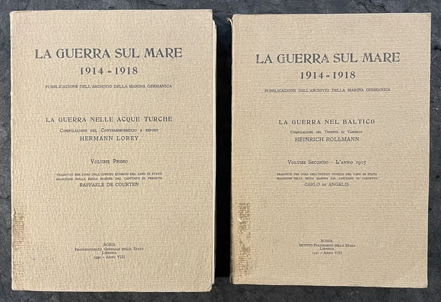 H.LOREREY H.ROLLMAN LE Guerre Sul Mer 1914/18 Vol 1/2 1930 Polografico ...