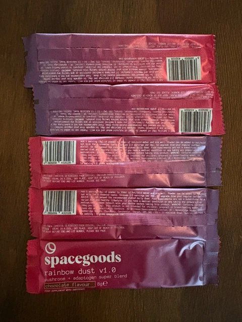 SPACEGOODS RAINBOW DUST 20 Day Supply! 10 Chocolate & 10 Coffee 1/3 £10 ...