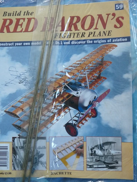 BUILD THE RED Baron's Fighter Plane Fokker Dr1 Hachette Issue 59 New ...