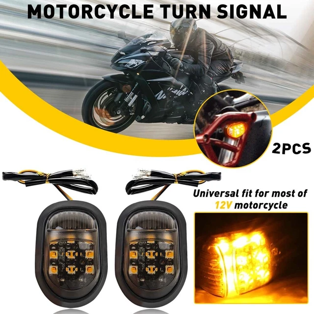 2PC LED TURN Signals Blinker Running Light Indicators Front/Rear Left ...