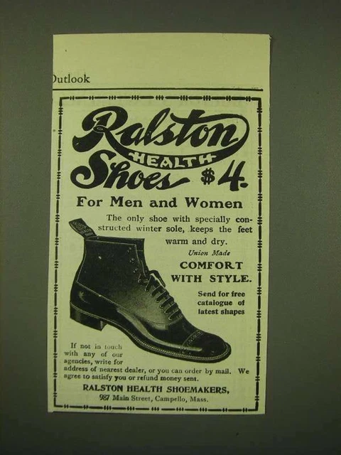 1902 Ralston Health Shoes Ad For Men And Women £19 09 Picclick Uk