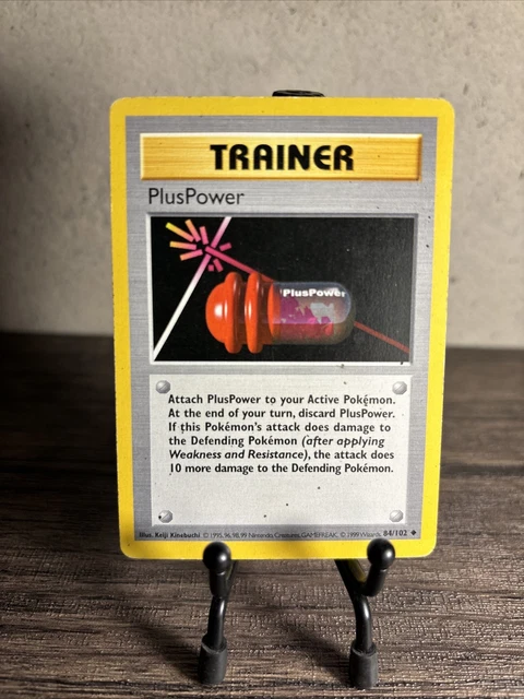 POKÉMON TCG PLUSPOWER Base Set 84/102 Regular Shadowless Uncommon-MP ...