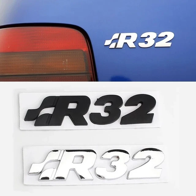 R32 METALL LOGO Aufkleber Auto Karosserie Kofferraum Emblem Abzeichen ...