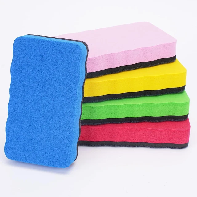 MAGNETIC WHITEBOARD ERASER, 10 Pcs Dry Eraser with Thick Felt Pad, Dry ...