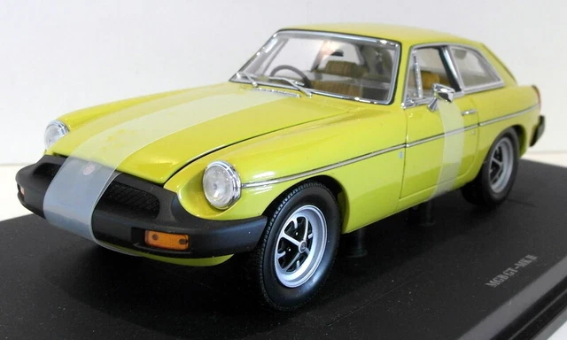 UNIVERSAL HOBBIES 1/18 Scale Diecast 4454 MG MGB GT MK2 Citroen Yellow ...