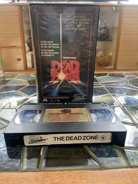 THE DEAD ZONE VHS TAPE CLAM Shell EX RENTAL Video Cassette Tape Stephen ...