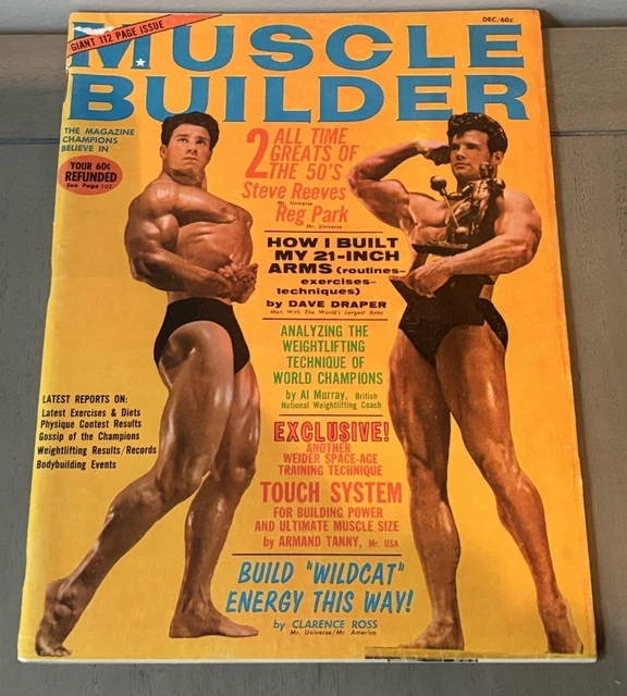 STEVE REEVES/REG PARK - Muscle Builder Bodybuilding Magazine - December ...