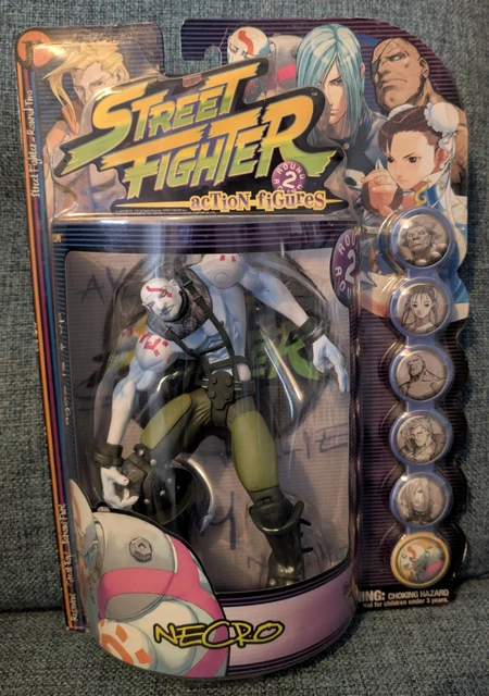 1999 CAPCOM RESAURUS Street Fighter Necro 6 1/2" Figure. Player 2 ...