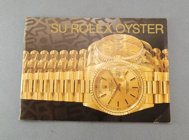 ORIGINAL VINTAGE ROLEX "Su Rolex Oyster" Booklet 579.54 (Spanish). Ca ...