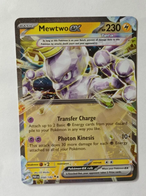 POKÉMON TCG MEWTWO ex Paradox Rift 058/182 Holo Double Rare EUR 1,15 ...