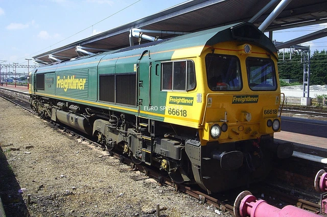 B25P 6X4 GLOSSY Photo Freightliner Class 66 66618 @ Rugby (IF) £1.00 ...