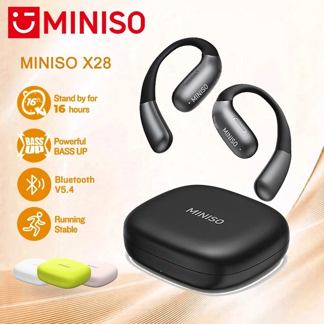 MINISO X28 OPEN Ear Wireless Bluetooth Earbuds HIFI Sound Quality AI ...