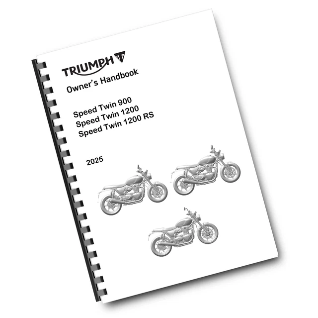 TRIUMPH OWNERS HANDBOOK Manual - 2025 - Speed Twin 900 (Vin Cc4121 ...