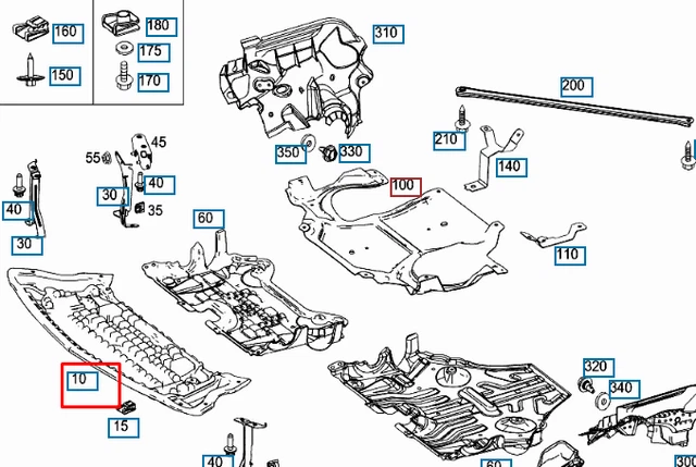 MERCEDES BENZ E W212 Engine Splash Shield Underbody A2125205323 NEW ...