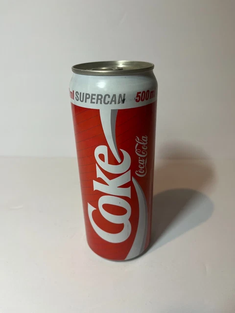VINTAGE RARE COCA-COLA Coke Supercan UK Unopened Empty 500 ml 1991 ...