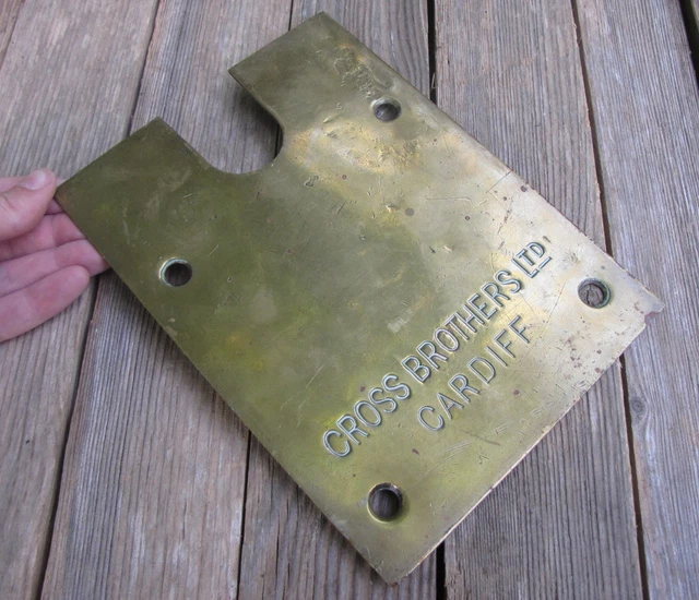 VINTAGE CROSS BROTHERS Ltd Cardiff Sign / Safe Plaque / Plate / Door £ ...