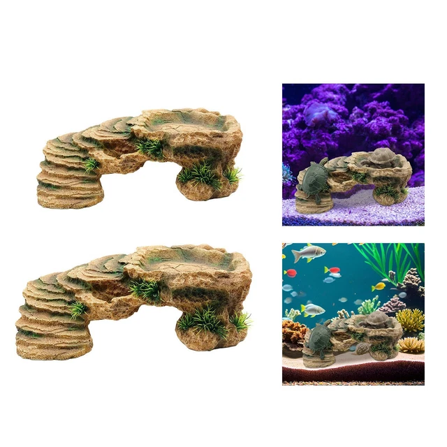 Turtle Warming Climbing Ramp Climbing Reptile Habitat Resin Dock
