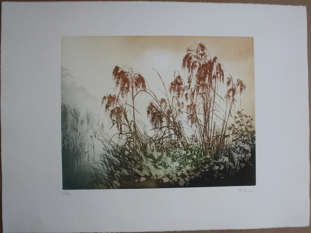 FRANCE HILON - signed engraving numbered Sologne etching original print ...