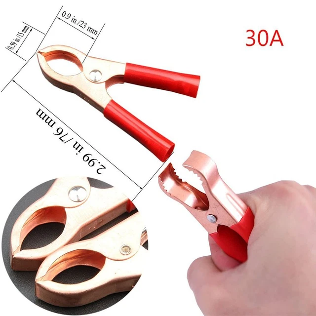 CLAMPS BATTERY TEST leads Terminal test clamps Crocodile clips ...