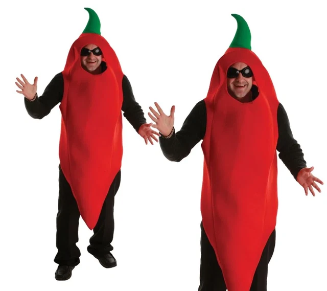 CHILI PEPPER COSTUME Déguisement Hommes Cerf Nuit Chilli Amusant Robe ...