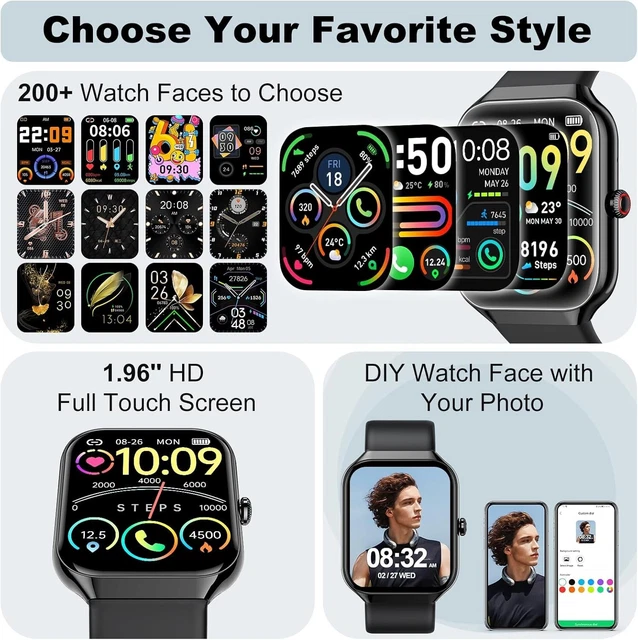 WATERPROOF SMART WATCH 1.96" HD Touch Screen £29.00 - PicClick UK
