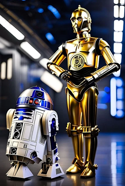 R2D2 AND C3PO Fan Art Star Wars £3.32 - PicClick UK