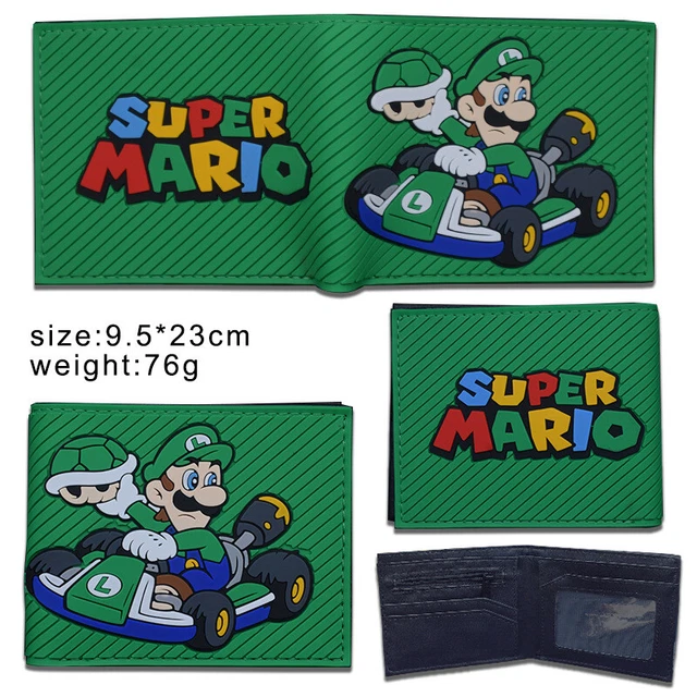 SUPER MARIO YOSHI Bowser Luigi Short Bifold Purse Money Card Holder ...